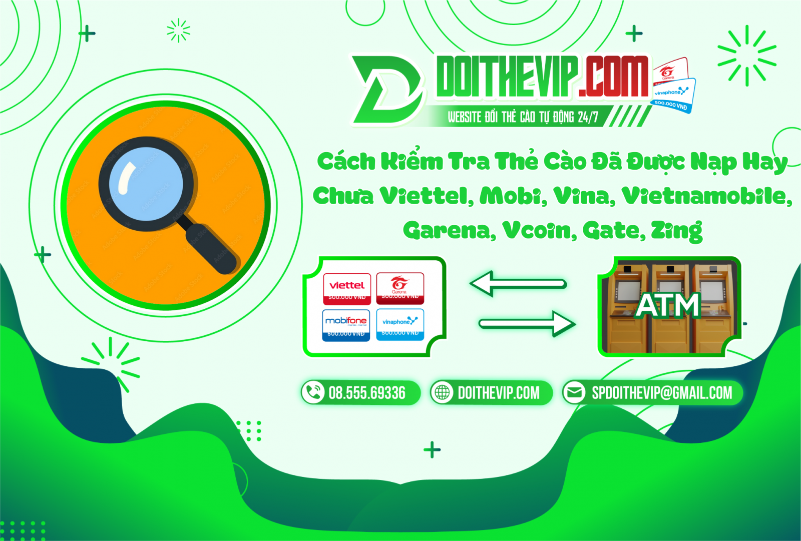 Mua bán thẻ điện thoại, thẻ game, nạp tiền topup